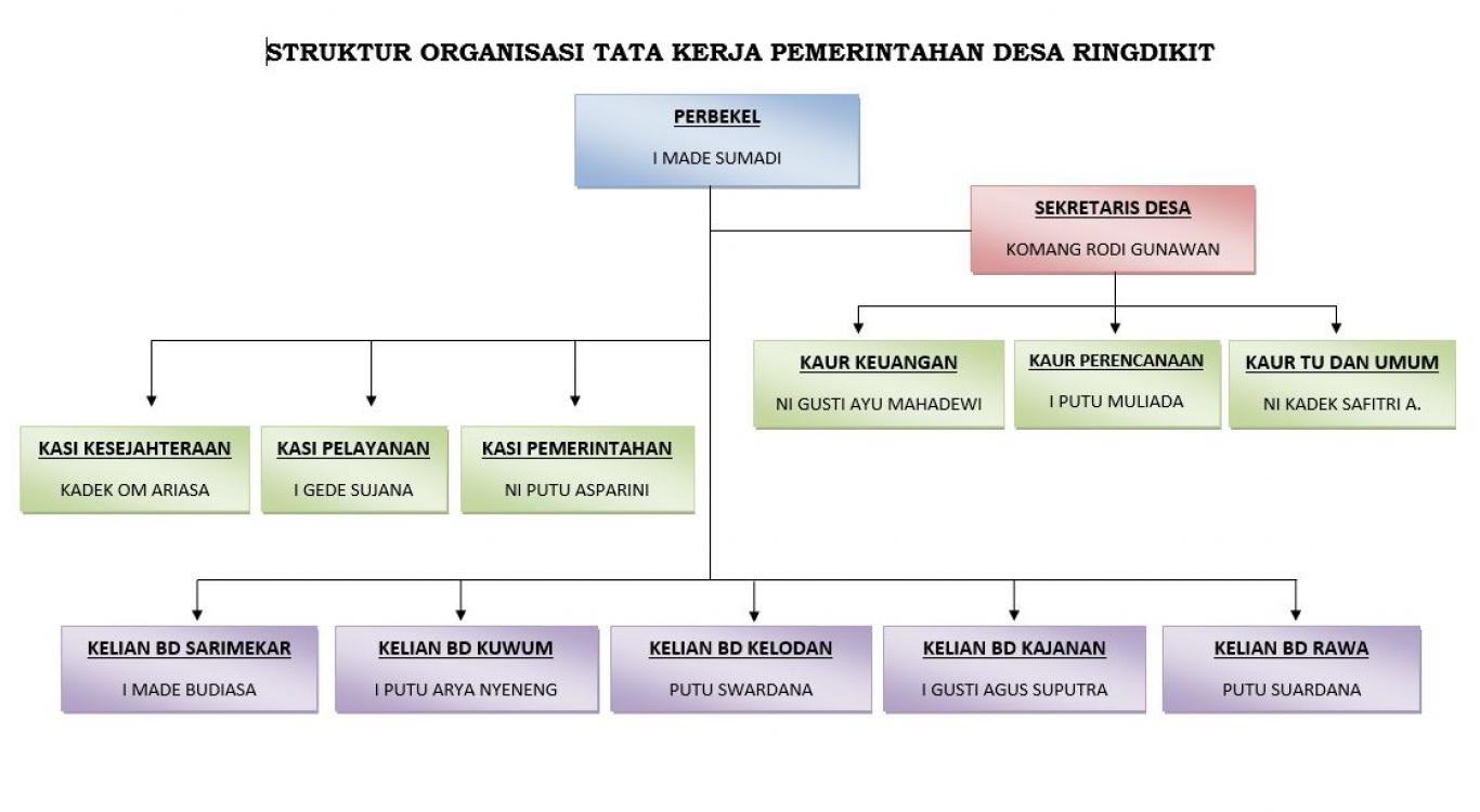 Struktur Organisasi Desa Serta Tugas dan Fungsi - Website Desa Ringdikit